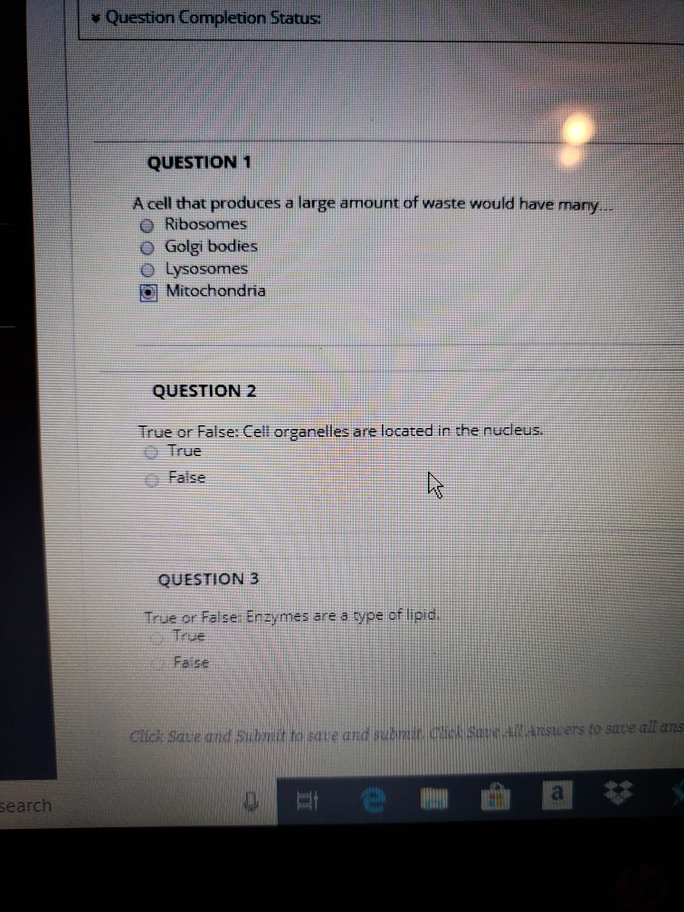 Solved Question Completion Status: QUESTION 1 A cell that | Chegg.com