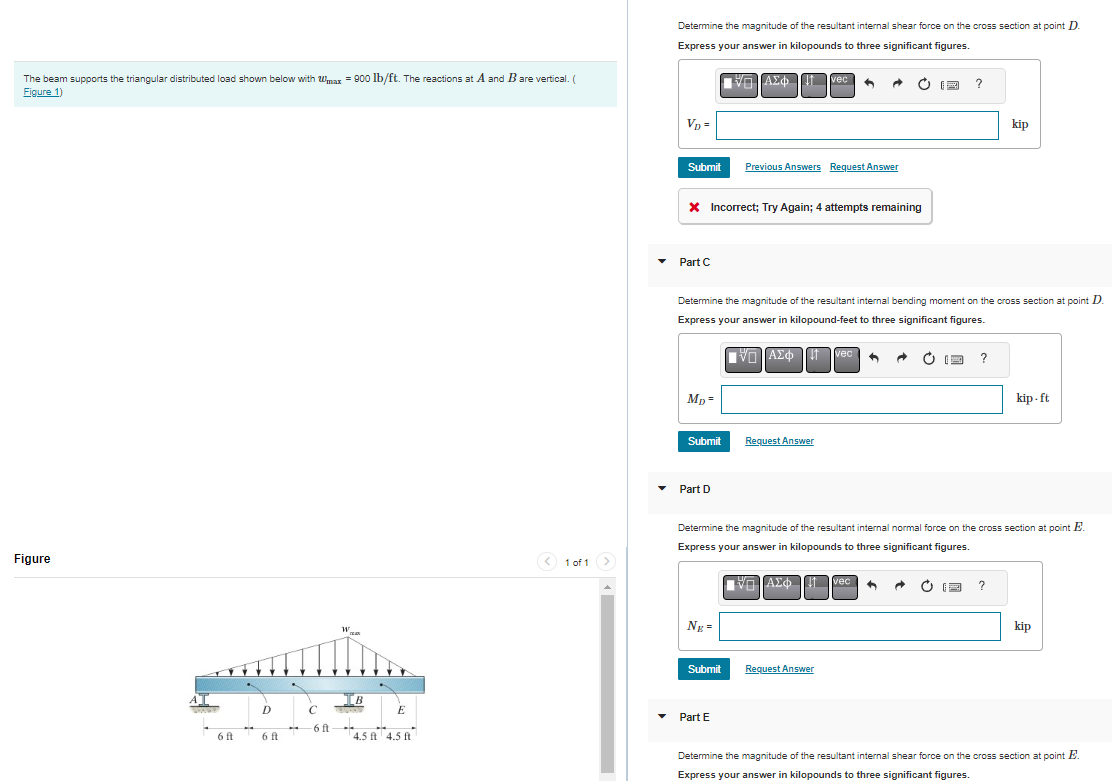 Solved Determine the magnitude of the resultant internal | Chegg.com