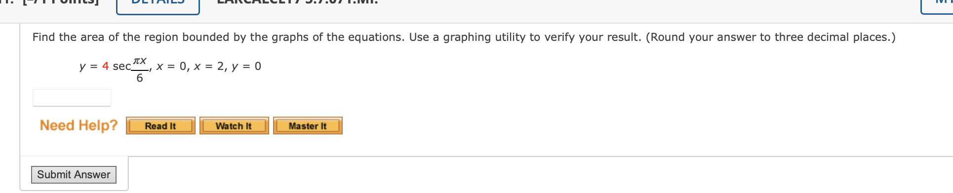 Solved Find the area of the region bounded by the graphs of | Chegg.com
