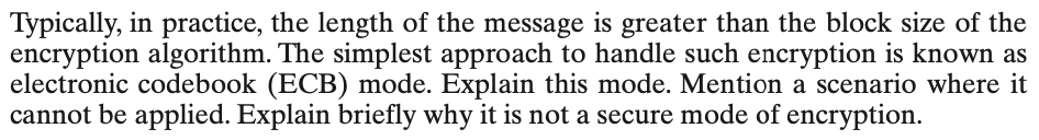 Solved Typically, in practice, the length of the message is | Chegg.com