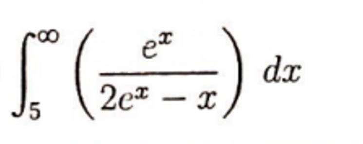 Solved ∫5∞(2ex−xex)dx | Chegg.com