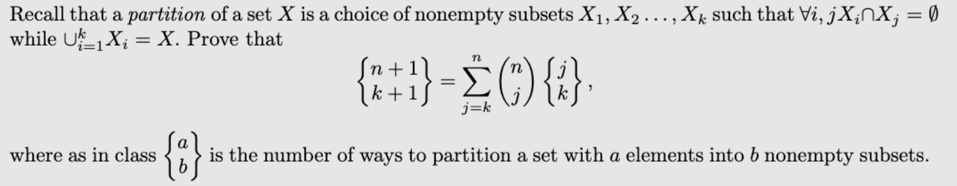 Solved = Recall that a partition of a set X is a choice of | Chegg.com