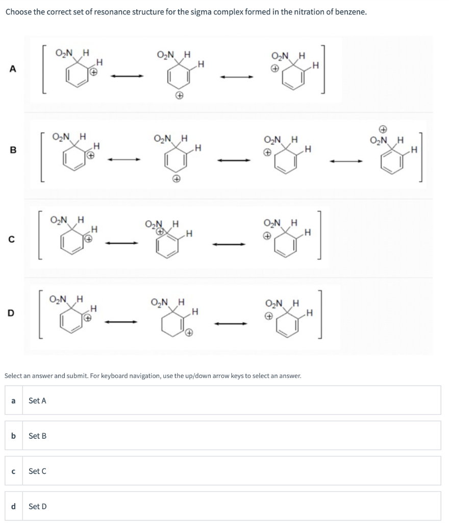 Solved Choose the correct set of resonance structure for the | Chegg.com