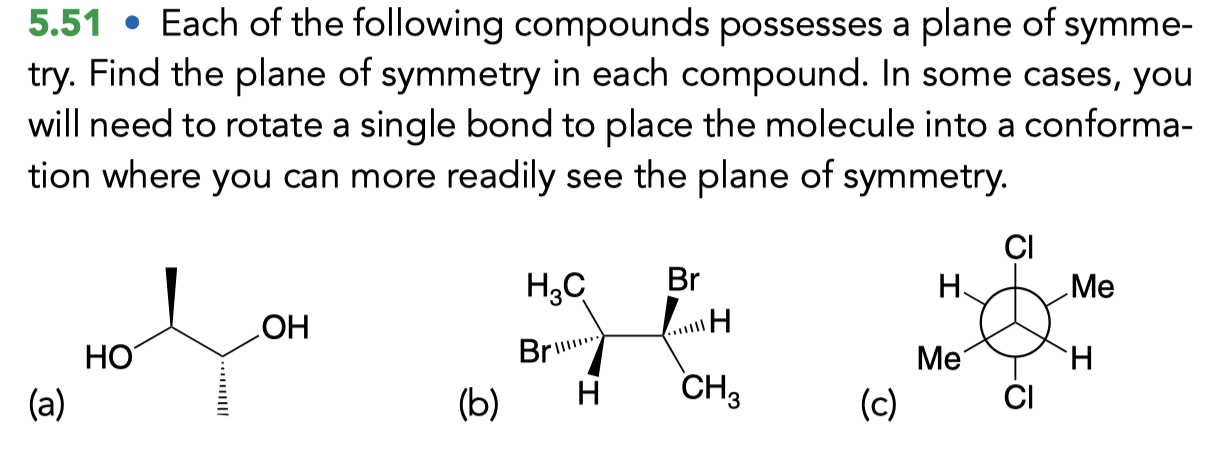 Solved 5.51 Each of the following compounds possesses a | Chegg.com