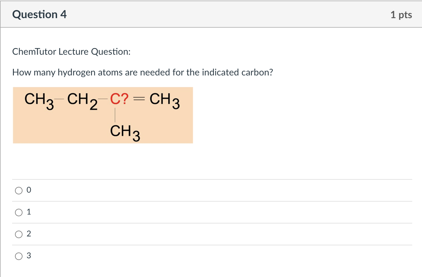 Solved ChemTutor Lecture Question: How many hydrogen atoms | Chegg.com
