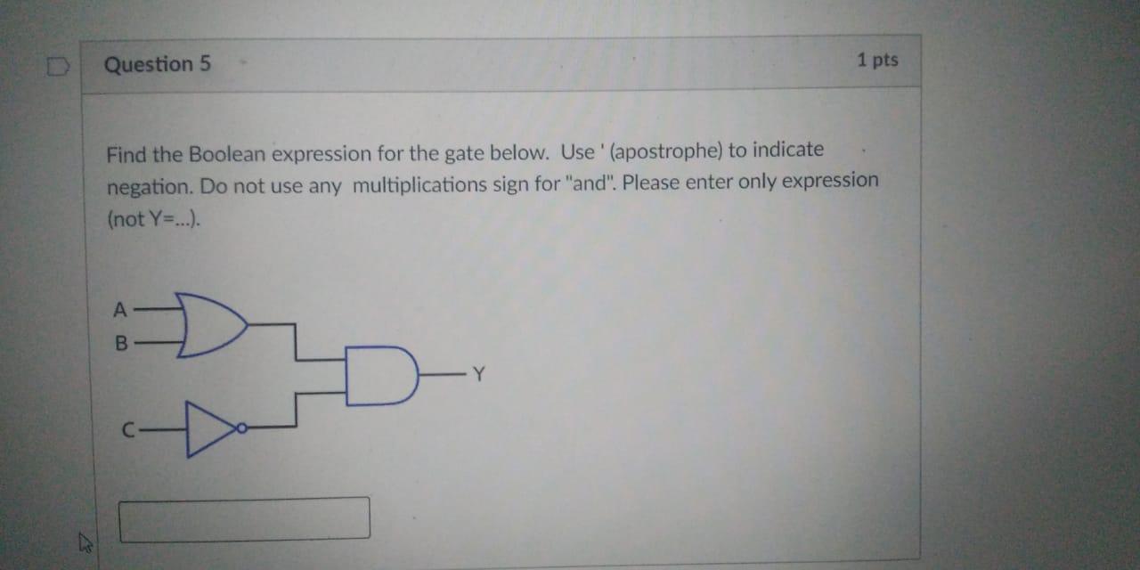 Solved Find the Boolean expression for the gate below. Use ' | Chegg.com