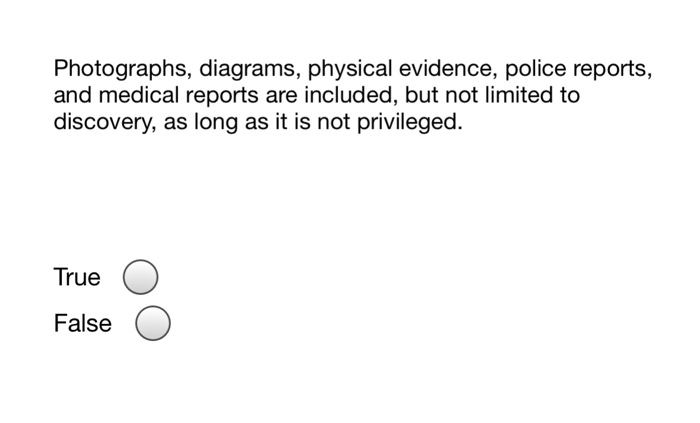 Solved Photographs, diagrams, physical evidence, police | Chegg.com