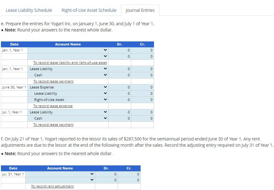 Solved Recording Entries for Operating Lease-Lessee On | Chegg.com