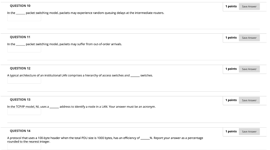 Solved In the packet switching model, packets may experience | Chegg.com