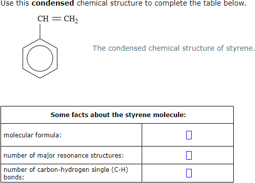 Solved Use this condensed chemical structure to complete the | Chegg.com