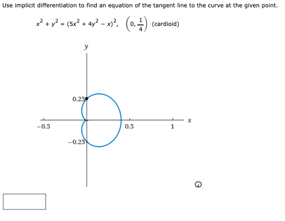 Solved Use implicit differentiation to find an equation of | Chegg.com