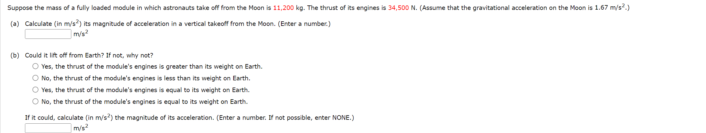 Solved (a) Calculate (in m/s2 ) its magnitude of | Chegg.com