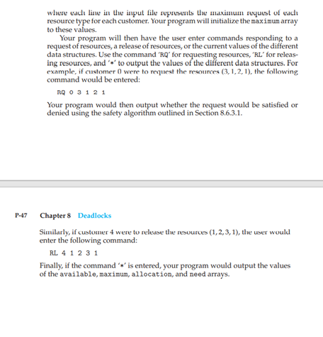 Solved Banker's Algorithm For this project, you will write a | Chegg.com
