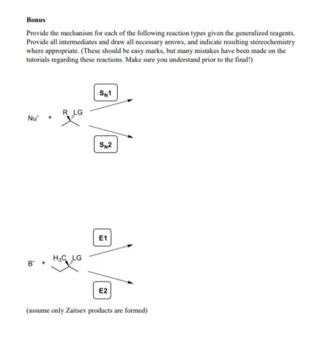 Solved Bonus Provide the mechanism for each of the following | Chegg.com