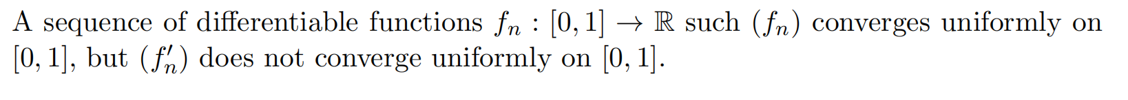Solved A sequence of differentiable functions fn:[0,1]→R | Chegg.com