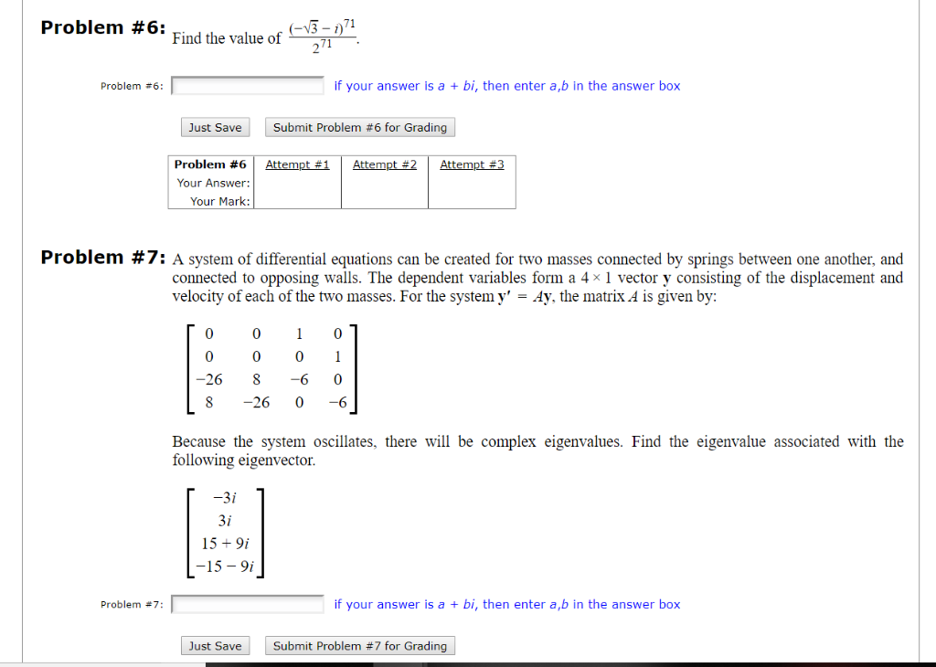 Solved 71 Problem #6: Find the value of Problem #6: if your | Chegg.com