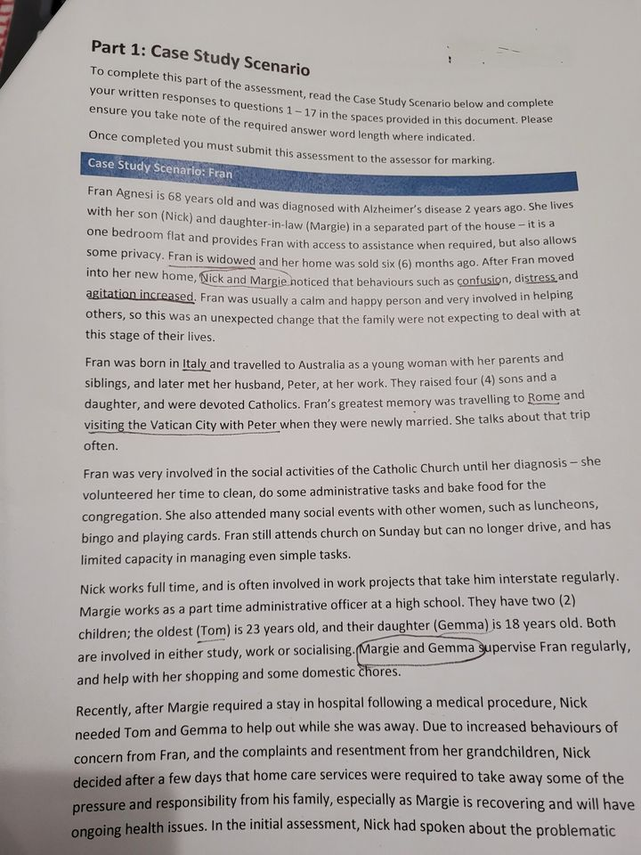 Solved To complete this part of the assessment, read the | Chegg.com