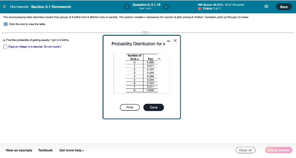 Solved Homework Section 5 1 Homework Question 6 5 1 18