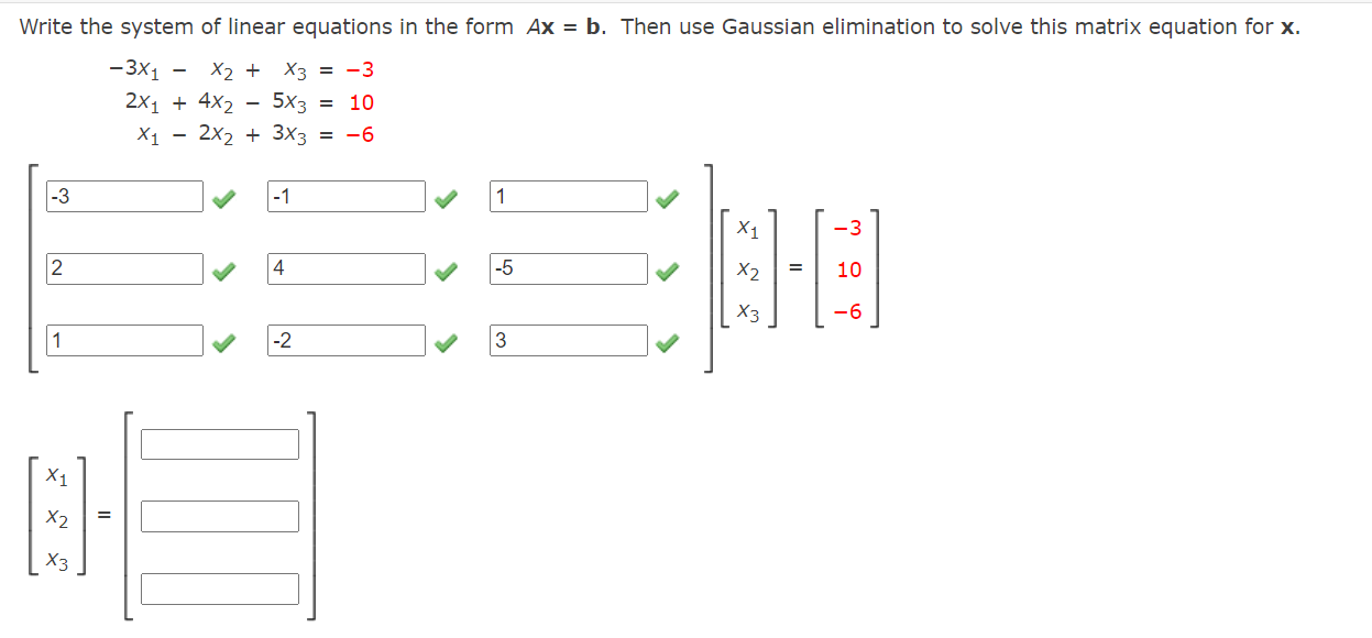 Solved Write the system of linear equations in the form | Chegg.com