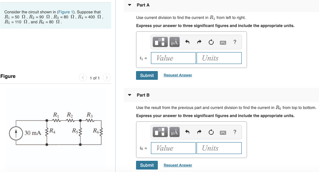Solved Part A Consider the circuit shown in (Figure 1). | Chegg.com