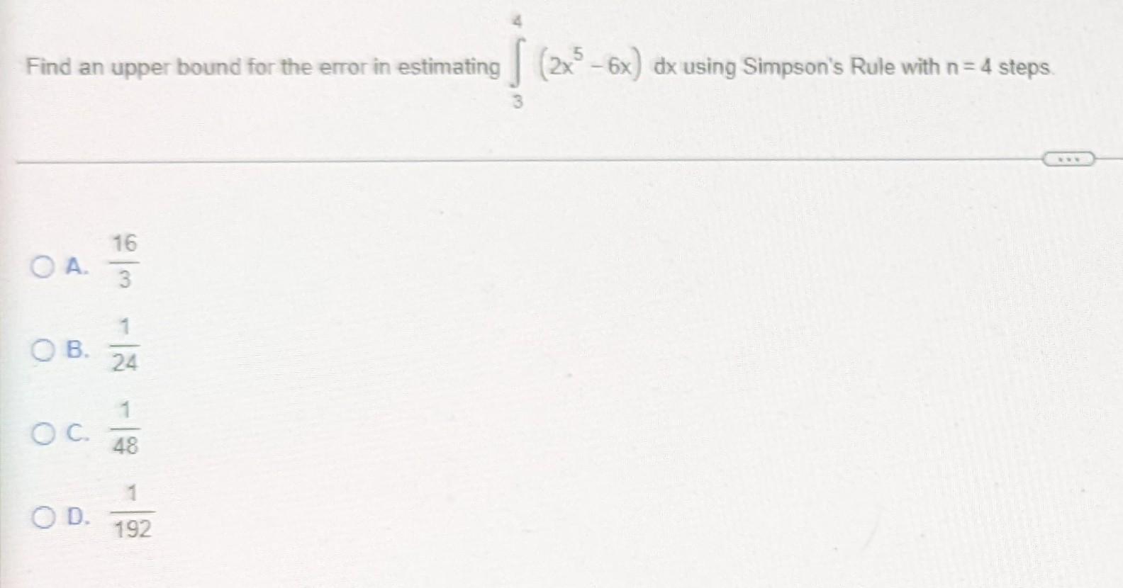 Solved Find An Upper Bound For The Error In Estimating 