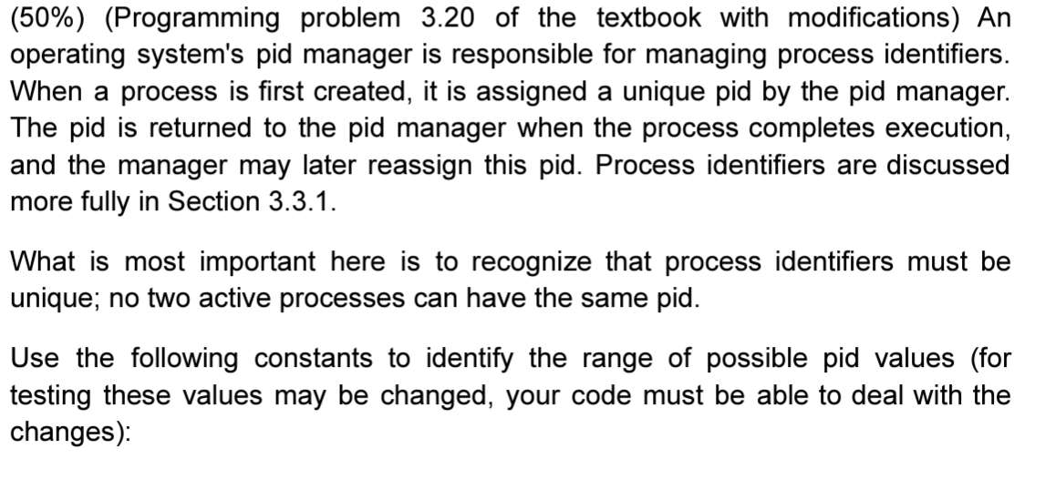 Solved (50%) (Programming problem 3.20 of the textbook with | Chegg.com