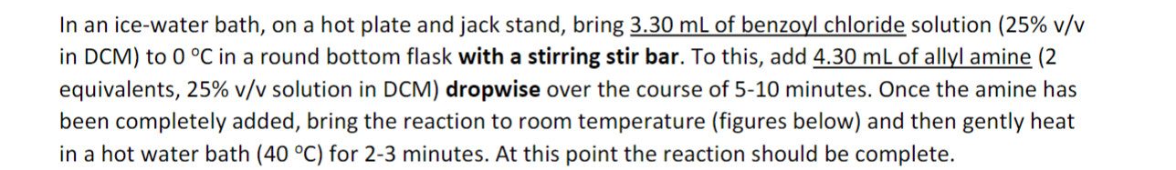 Solved Synthesis of Allyl Benzamide. Given the following | Chegg.com