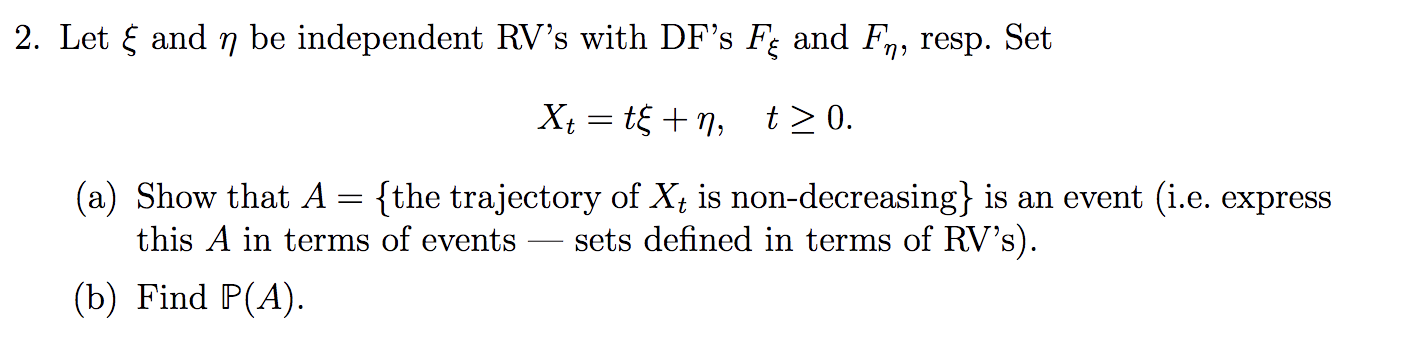 4. Let & and n be independent standard normal RV's, | Chegg.com