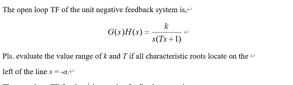 Solved The open loop TF of the unit negative feedback system | Chegg.com