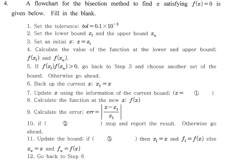 Solved 4. A flowchart for the bisection method to find a | Chegg.com