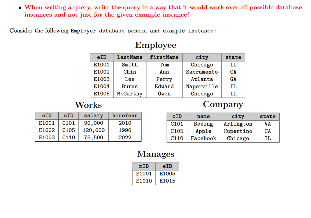Solved You will find an example schema below, I would like | Chegg.com