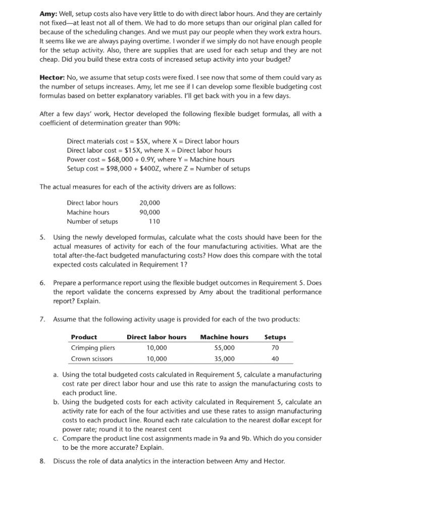 Budgeting and Variance Analysis Using Only a Single | Chegg.com