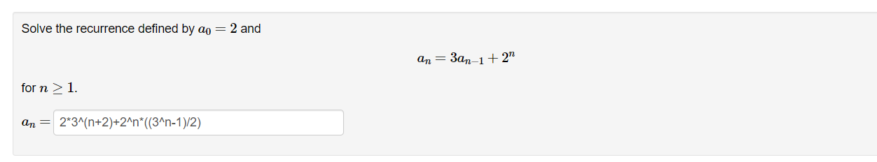 Solved Solve the recurrence defined by a0=2 | Chegg.com