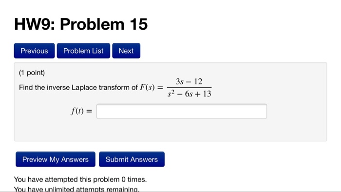 Solved HW9: Problem 15 Previous Problem List Next (1 point | Chegg.com