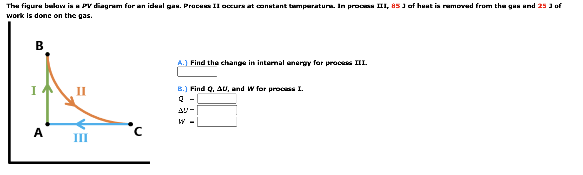 Solved The figure below is a PV diagram for an ideal gas. | Chegg.com