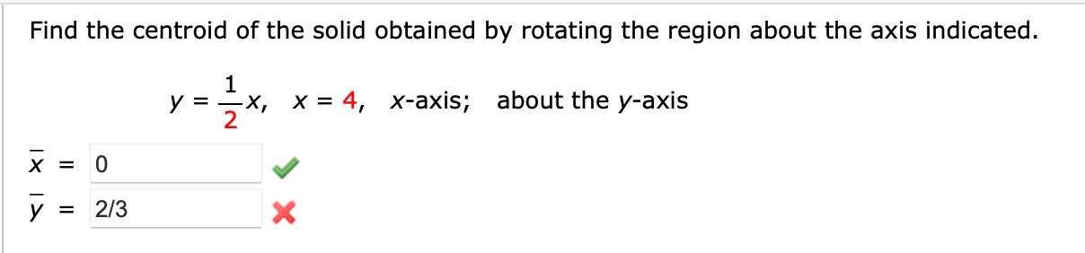 Solved Find the centroid of the solid obtained by rotating | Chegg.com