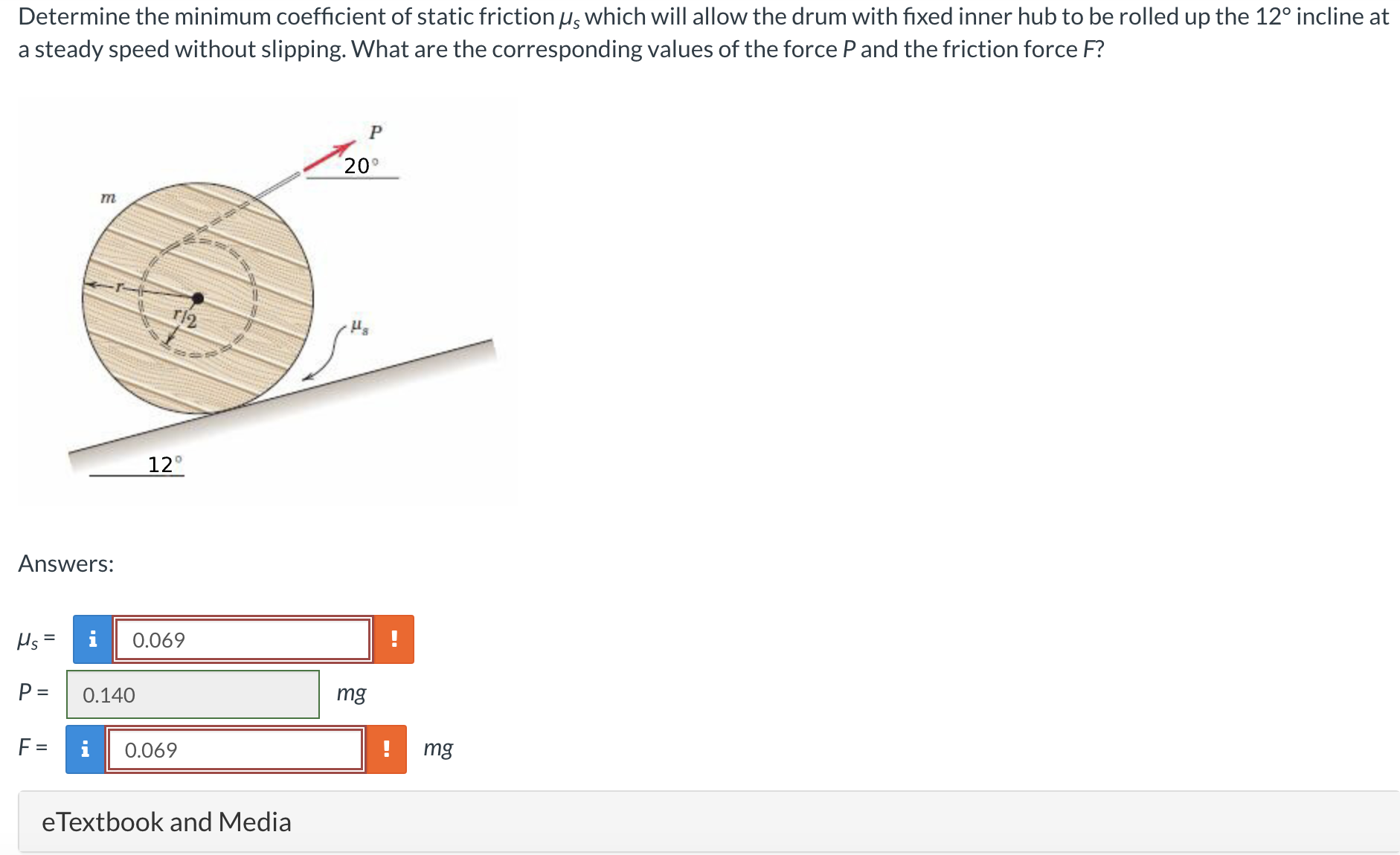 Solved Determine The Minimum Coefficient Of Static Friction