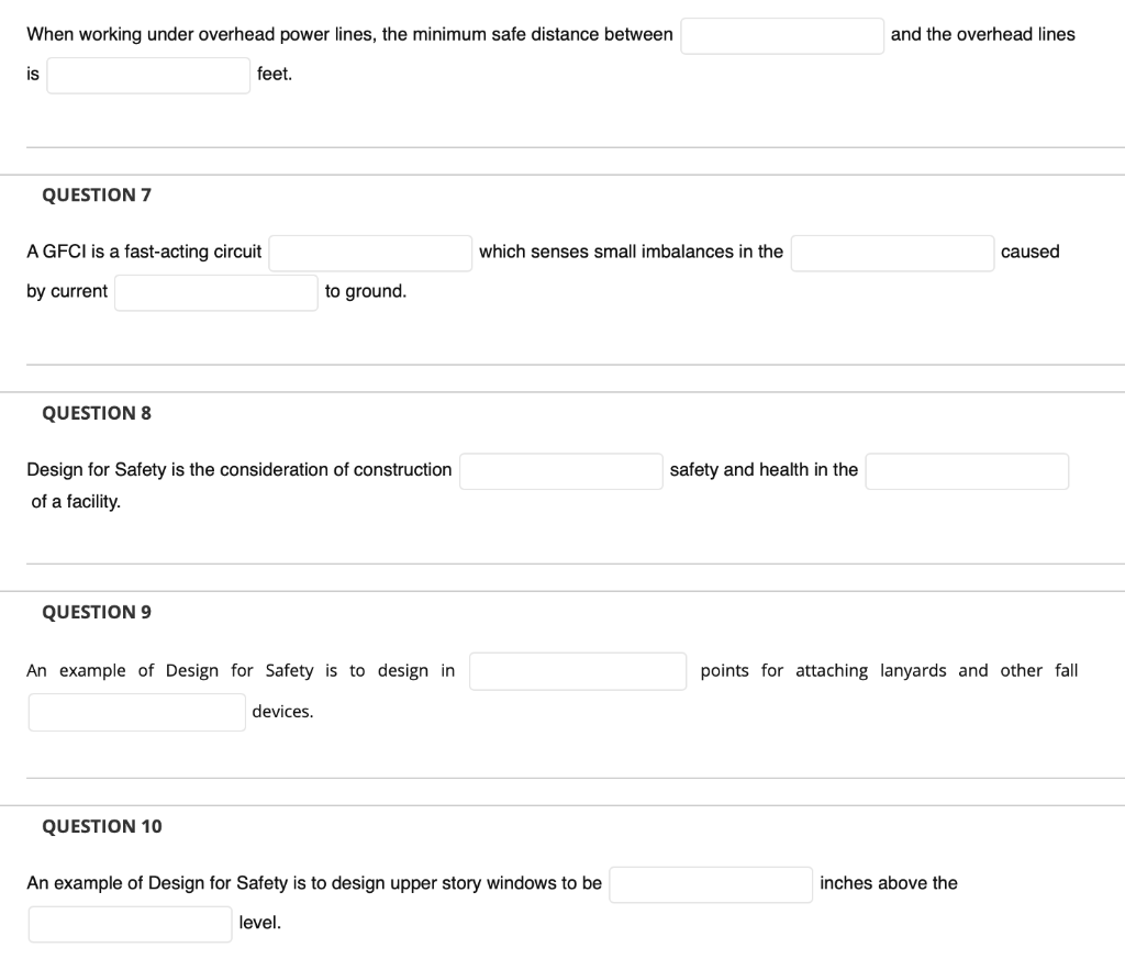 Solved When working under overhead power lines, the minimum | Chegg.com