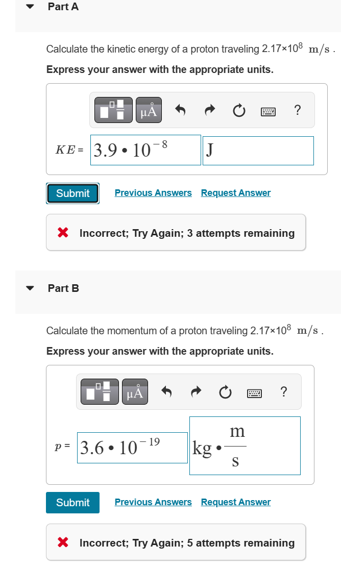 [Solved]: Calculate the kinetic energy of a proton traveli