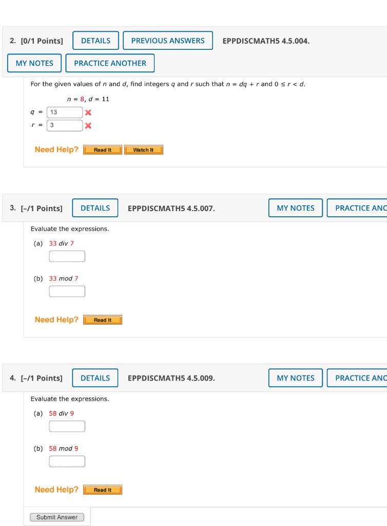 Solved 2. [0/1 Points] DETAILS PREVIOUS ANSWERS EPPDISCMATH5 | Chegg.com