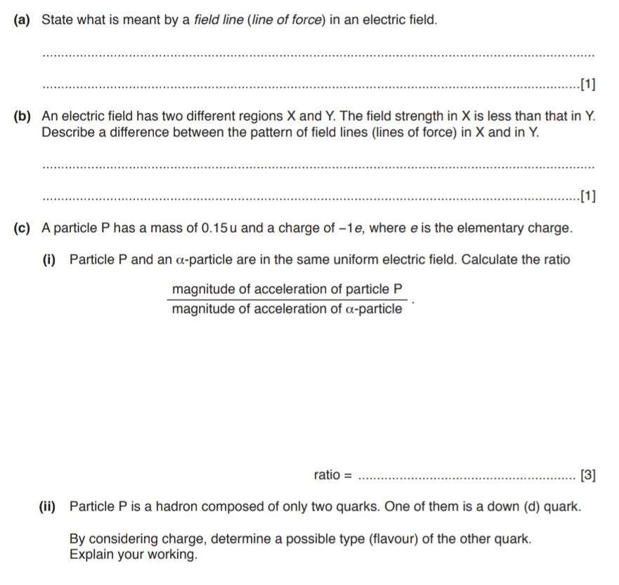 Solved (a) State what is meant by a field line line of | Chegg.com