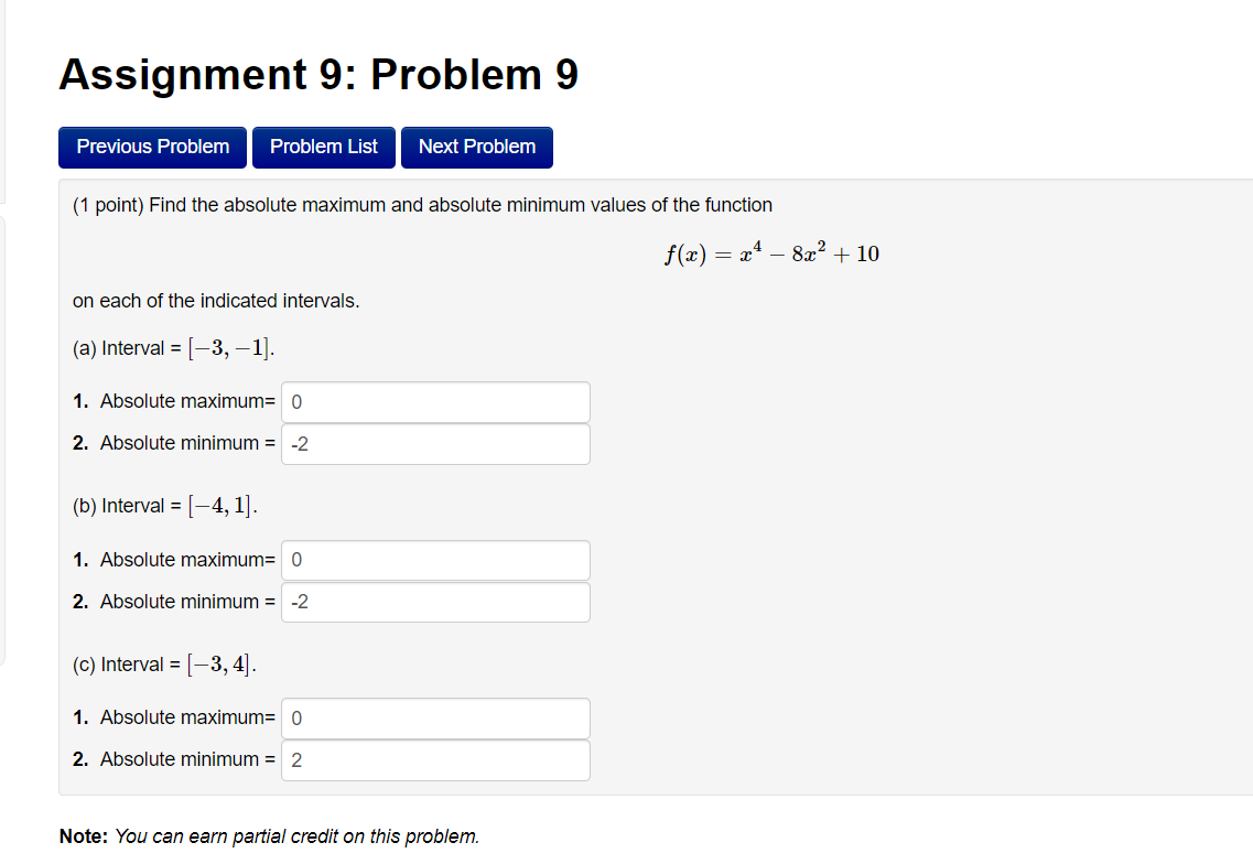 Solved Assignment 9 Problem 9 Previous Problem Problem List 3765