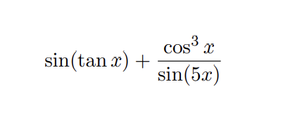 Solved sin(tanx)+sin(5x)cos3x | Chegg.com