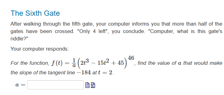 Solved The Sixth GateAfter walking through the fifth gate, | Chegg.com
