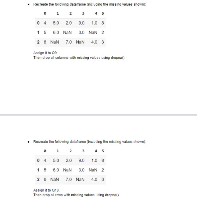 Solved \r\n\r\n- Recreate the following dataframe (including | Chegg.com
