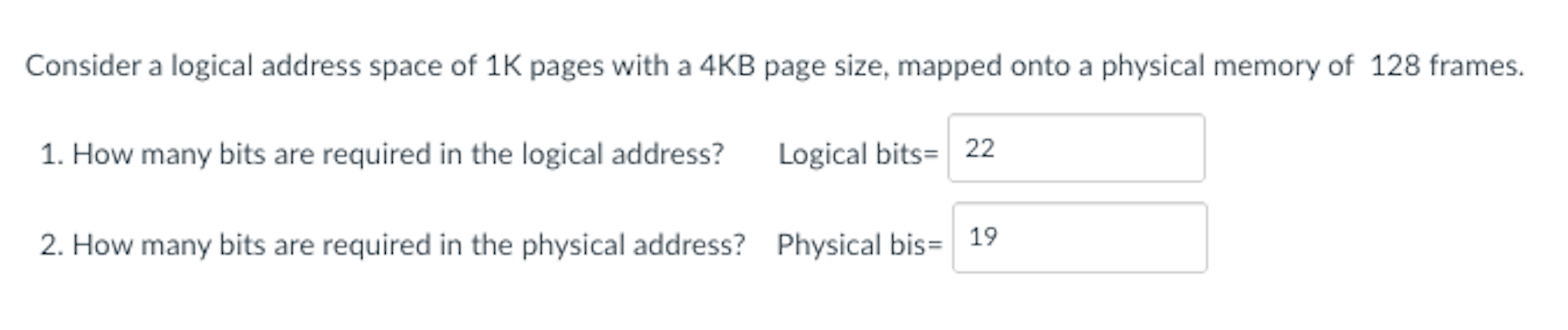 Solved Consider a logical address space of 1 K pages with a | Chegg.com