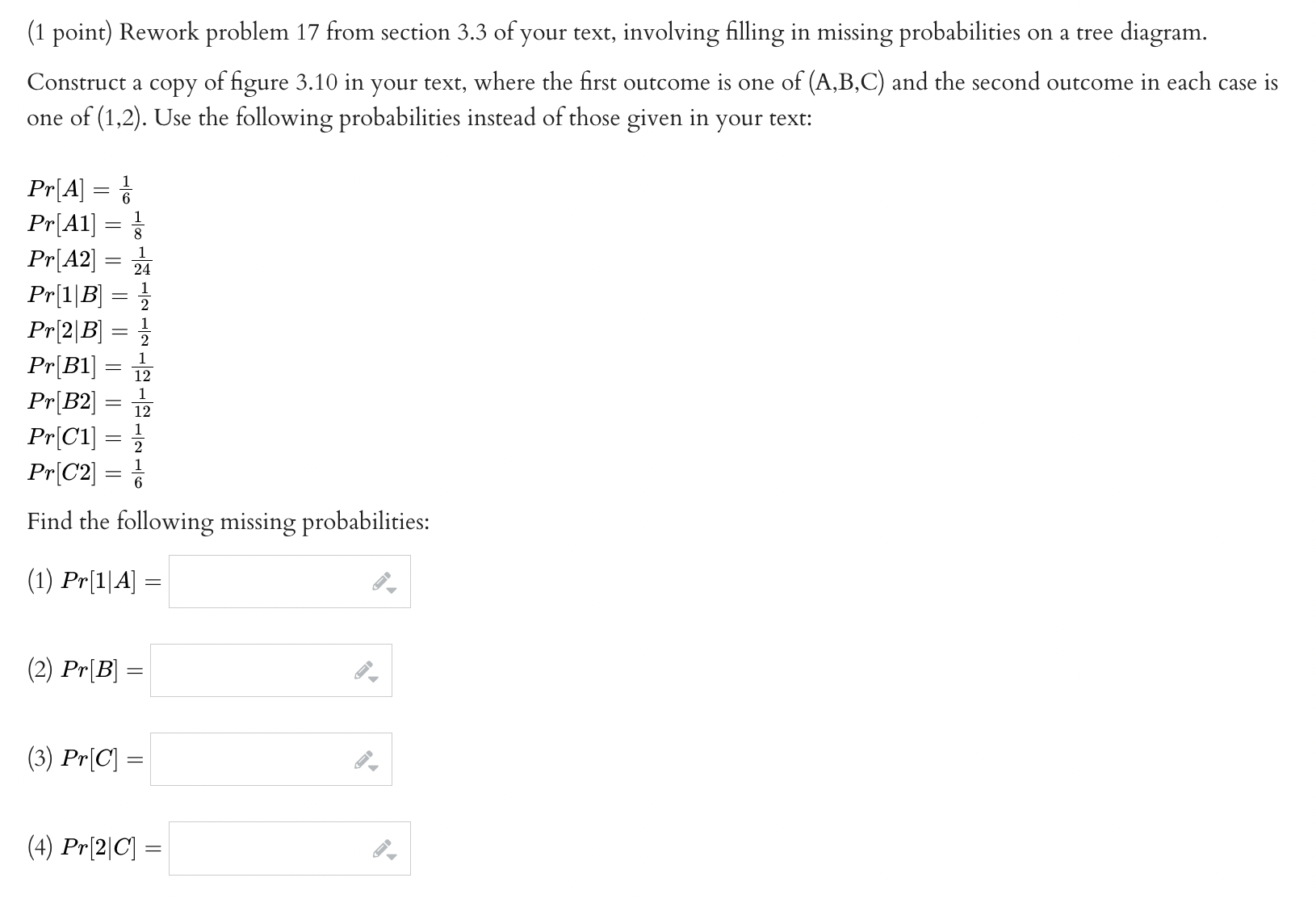 Solved 1 Point Rework Problem 17 From Section 3 3 Of Your