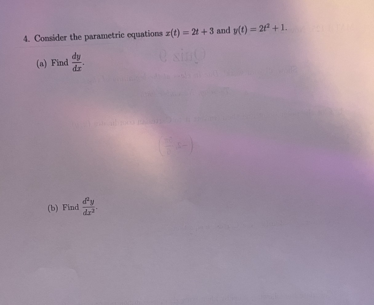 Solved Consider The Parametric Equations X T 2t 3 and