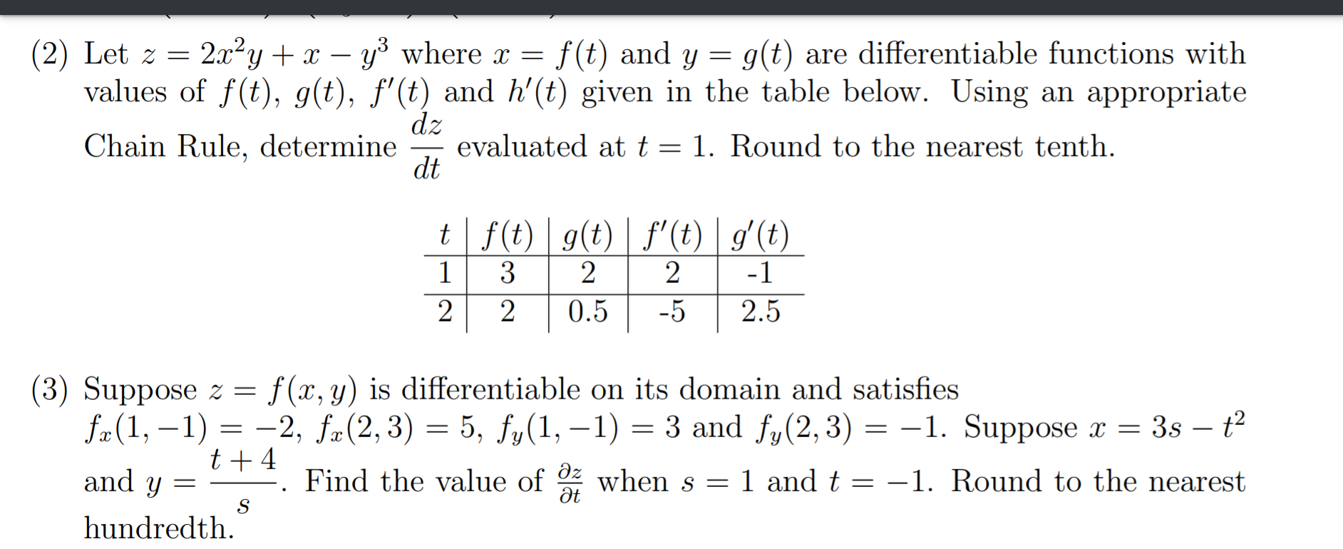 Solved (3) Suppose z = f(x, y) is differentiable on its | Chegg.com