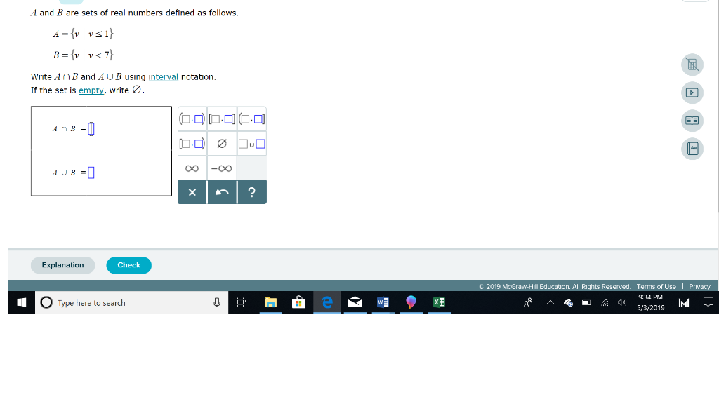 Solved A and B are sets of real numbers defined as follows. | Chegg.com